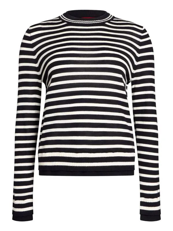 Max & Co. Max&co. Striped Wool Knit Sweater - Blue