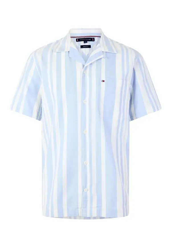 Tommy Hilfiger Vertical Stripe Shortsleeve Shirt - Blue