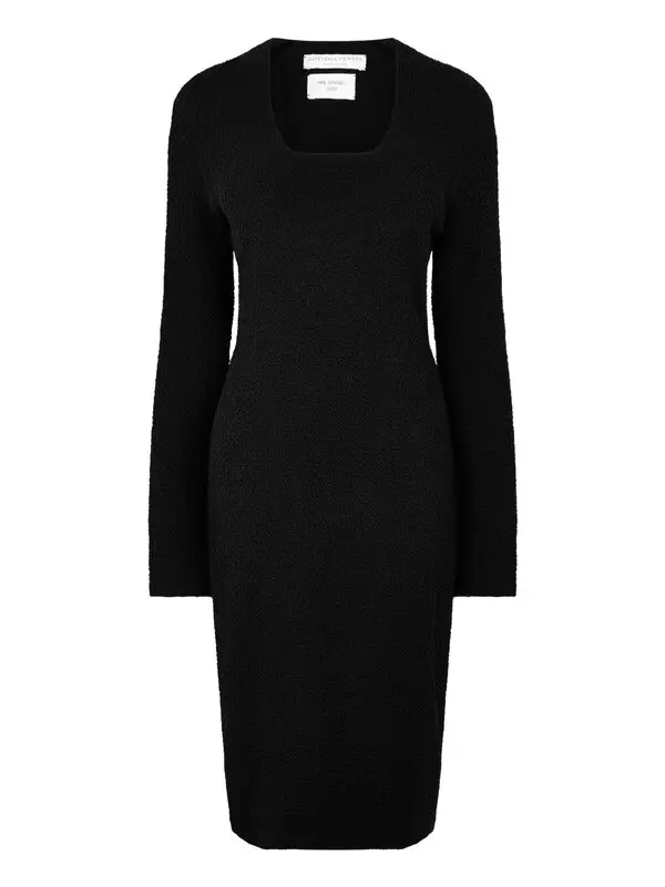 Bottega Veneta Ribbed Knit Dress - Black