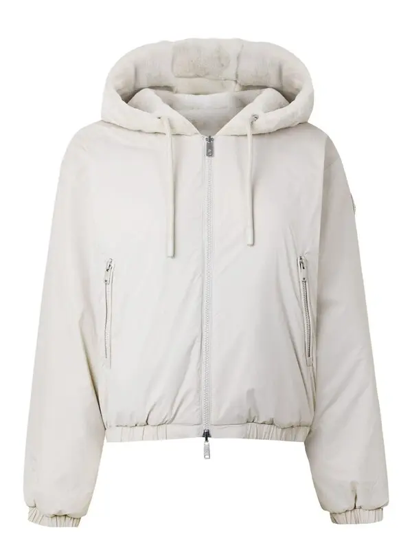 Moose Knuckles Cropped Hooded Jacket - White
