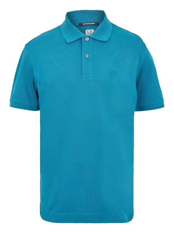 C.P. COMPANY Polocollar Knit Sweater - Blue