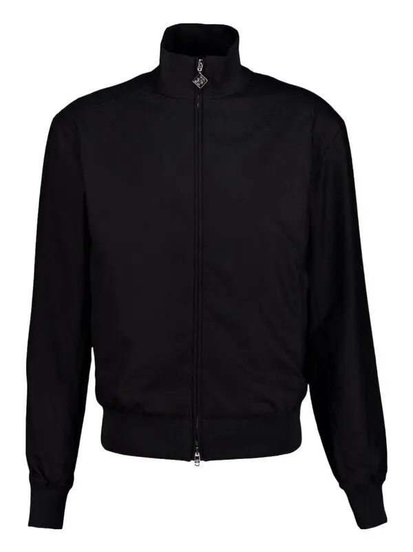 Casablanca Zip-up Stand Collar Track Jacket - Black