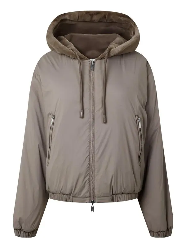 Moose Knuckles Cropped Hooded Zip-up Jacket - No