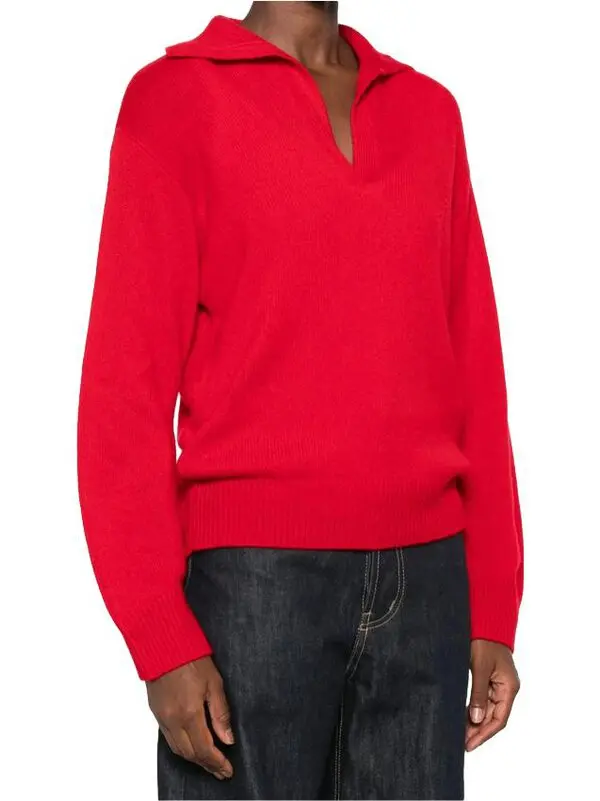 Barena Venezia V-neck Knit Sweater - Red