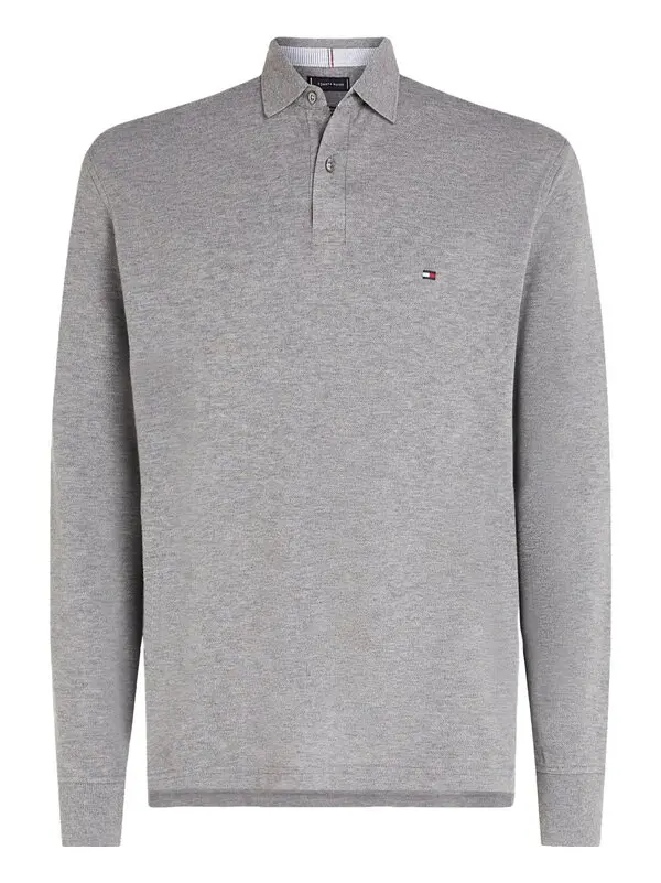 Tommy Hilfiger Long Sleeve Polo Shirt - Gray