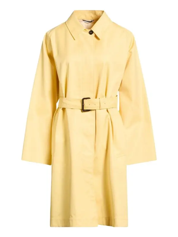 Max Mara Classic Long Trench Coat - Yellow