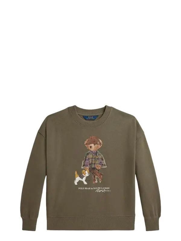 Polo Ralph Lauren Long Sleeve Crewneck Sweatshirt With Graphic Print - Brown