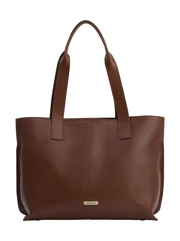 Barbour Leather Tote Bag - Brown