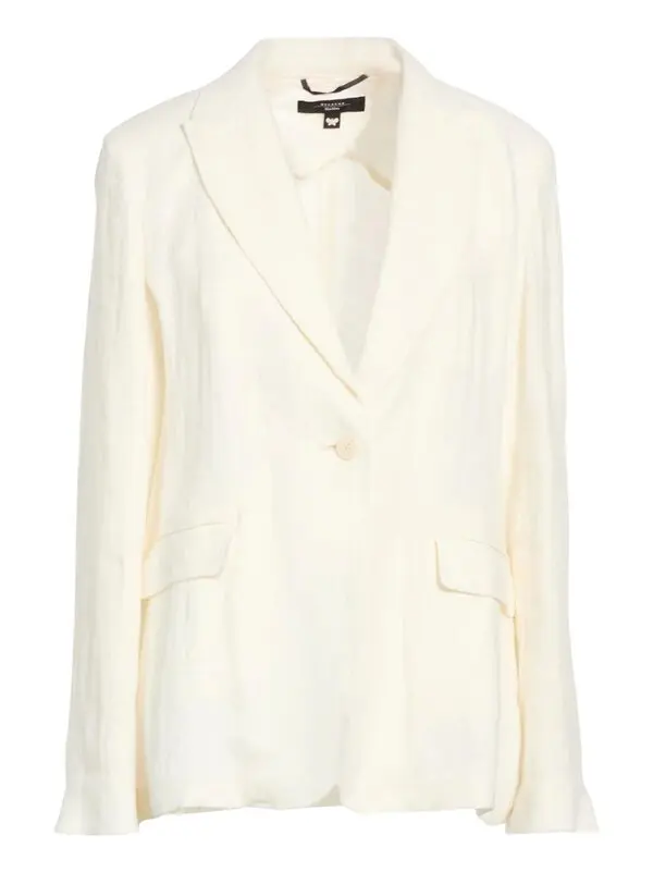 Max Mara Single-breasted Linen Blazer - Camel