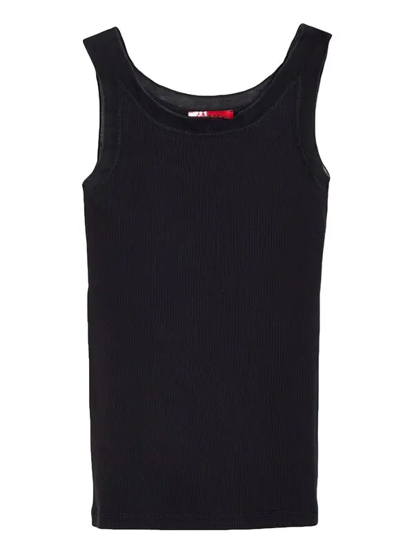 Max & Co. Max&co. Ribbed Sleeveless T-shirt - Blue