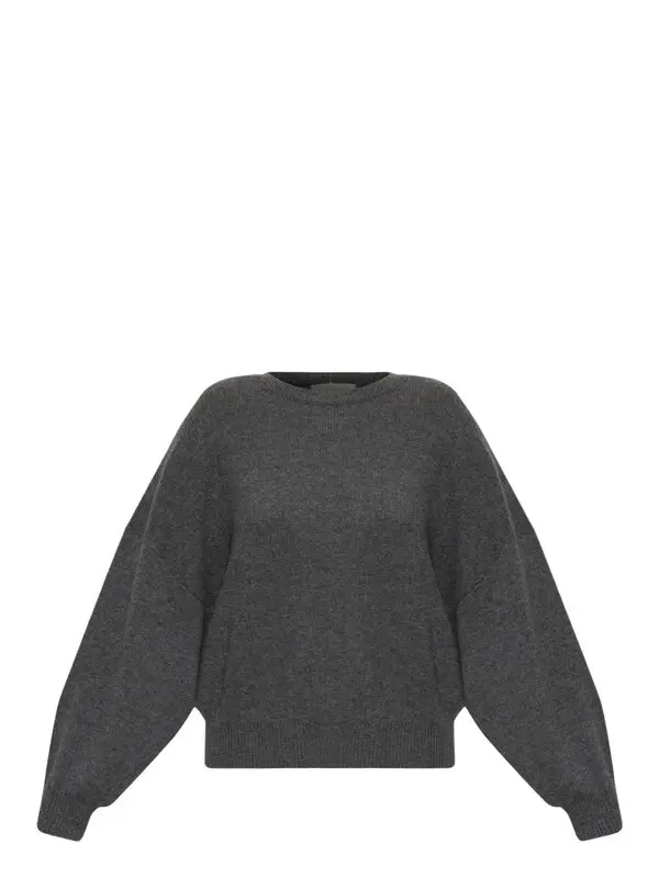 LISA YANG Veira Relaxed Knitted Crew Neck Sweater - Grey