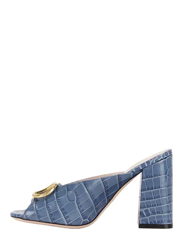 Valentino Garavani Vlogo Signature Mule Sandal - Blu Nebula
