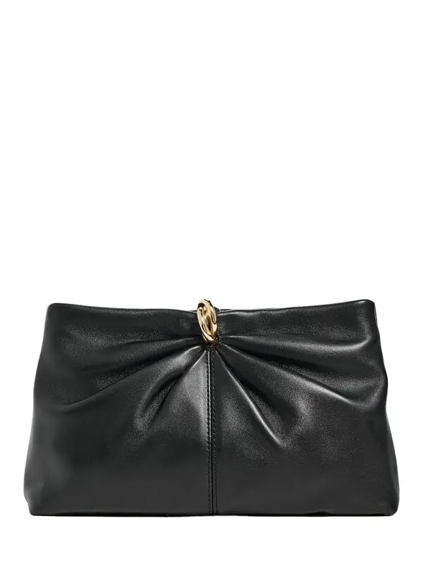LOEFFLER RANDALL Corrine Gathered Clutch - Black