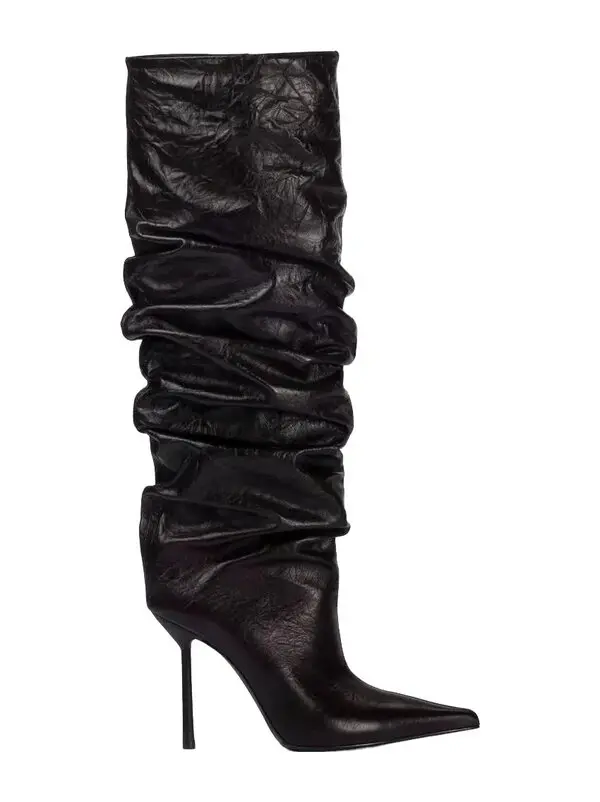 LE SILLA Bella Pointed-toe Stiletto Knee-high Boots - Black