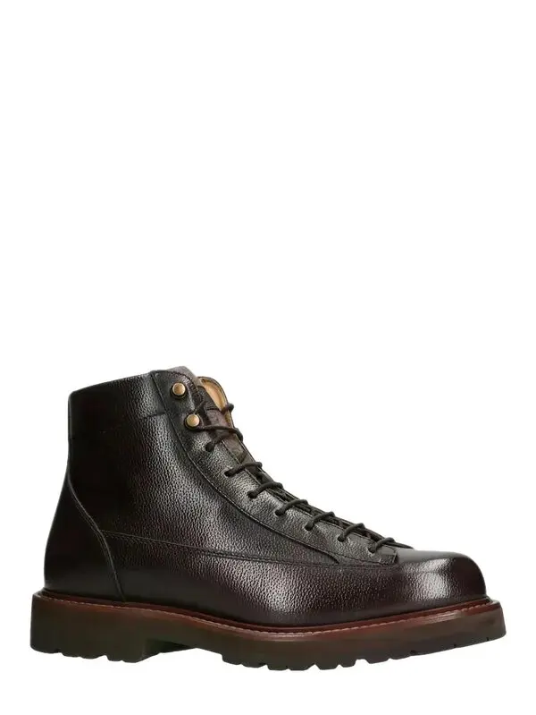 Brunello Cucinelli Lace-up Leather Boots - Brown