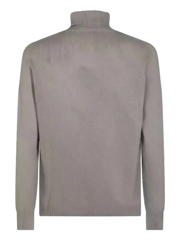 04651 / A TRIP IN A BAG Fine Knit Roll Neck Long Sleeve Sweater - Grey