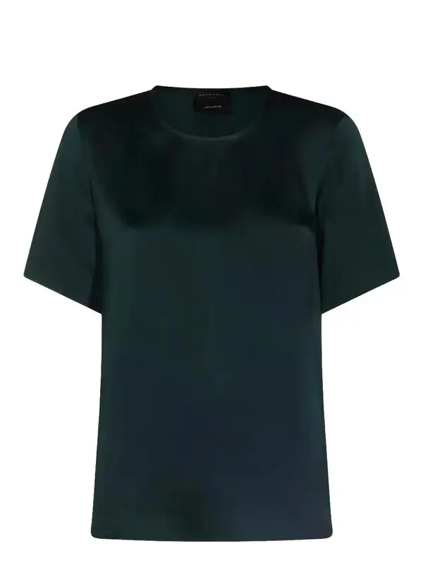 Antonelli Firenze Satin Finish Short Sleeve T-shirt - Green