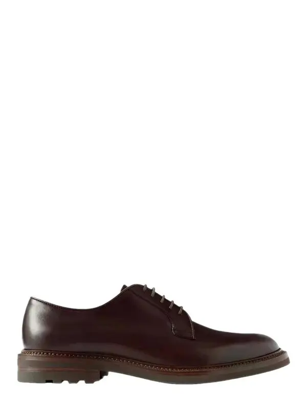 Brunello Cucinelli Lace-up Leather Shoes - Brown