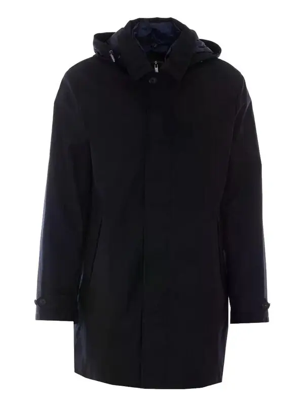 Add Hooded Zip-up Parka - Blue