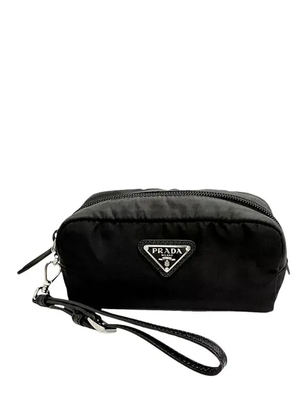 Prada Re-nylon Pouch Wristlet - Black