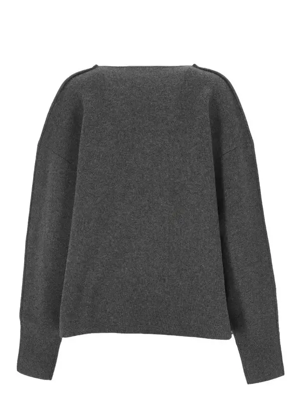 Carven Draped Long-sleeve Sweater - Grey