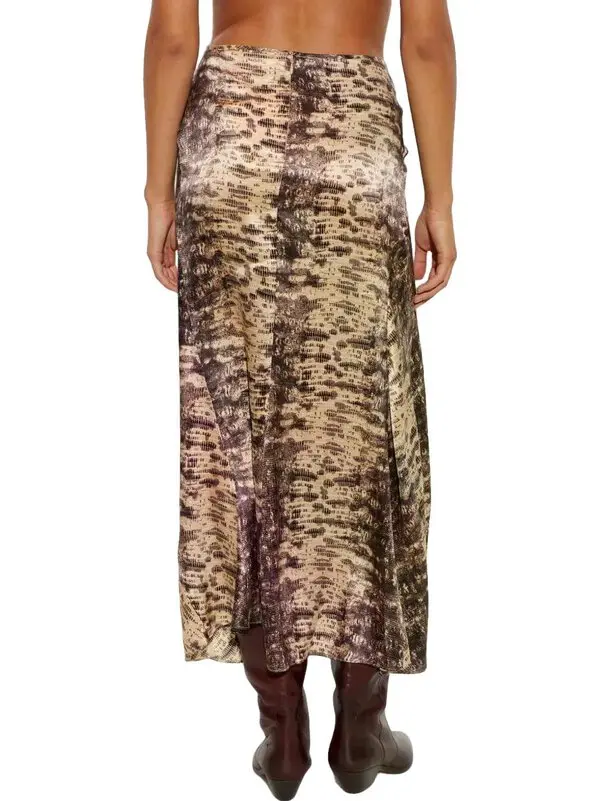 Isabel Marant Étoile Laren Ruched Midi Skirt - Neutrals