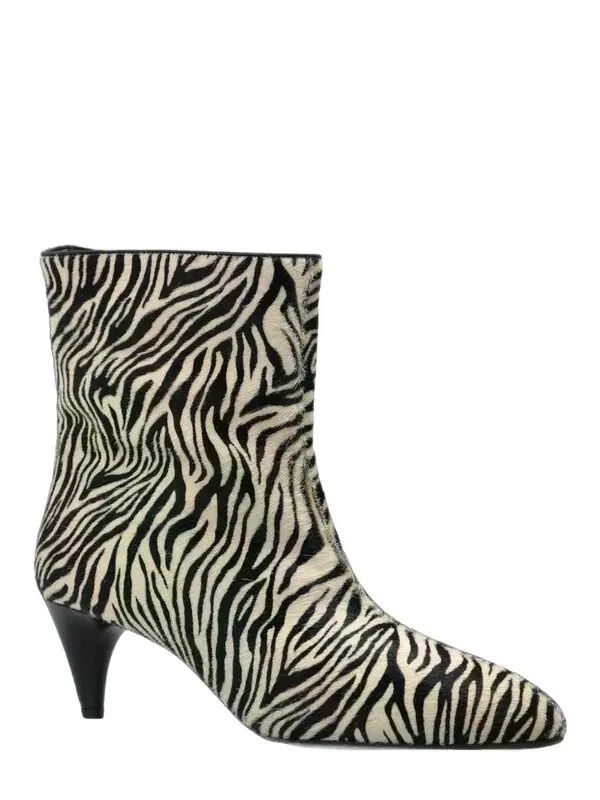 Isabel Marant Étoile Zebra Print Ankle Boots - Neutrals