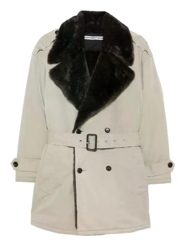 Alexander Wang Belted Double-breasted Coat - Neutrals