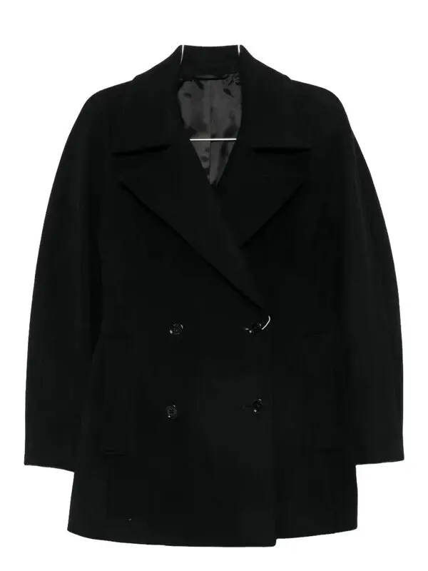 TOTEME Notched-lapel Double-breasted Coat - Black