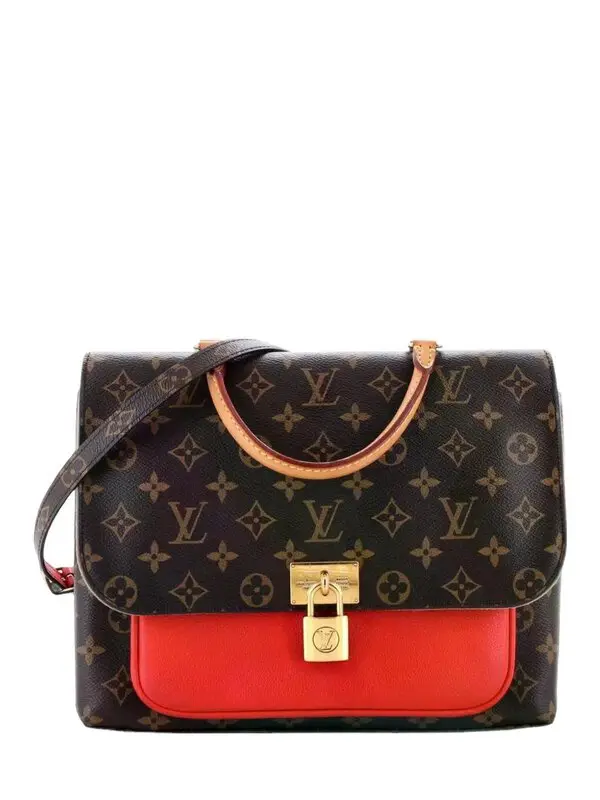 LOUIS VUITTON Monogram Canvas Leather Shoulder Bag - Brown