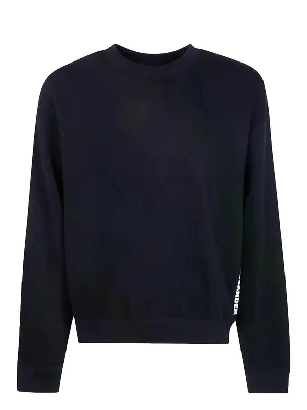 JIL SANDER Logo Print V-insert Sweater - Blue