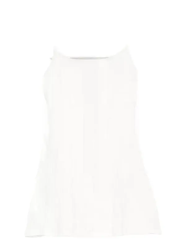 5PENING Jacquard Swimsuit With Pleated Texture - White