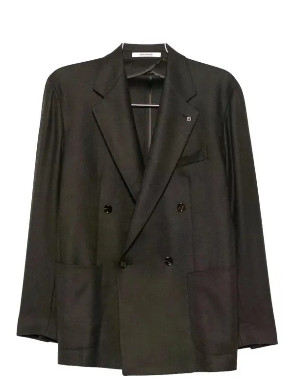 Tagliatore Notch-lapel Double-breasted Blazer - Brown