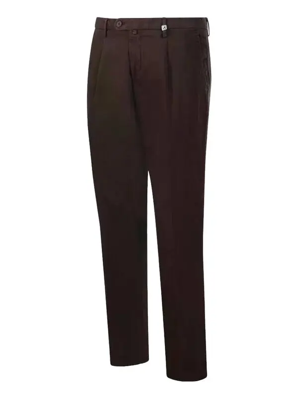 MYTHS Pleated Flap-pocket Trousers - Brown