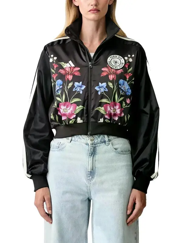 Adidas X Farm Floral Print Track Jacket - Black