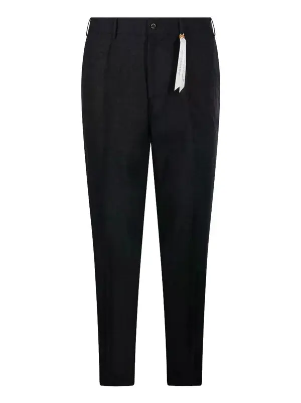 SANTANIELLO Pleated Tapered-leg Trousers - Grey