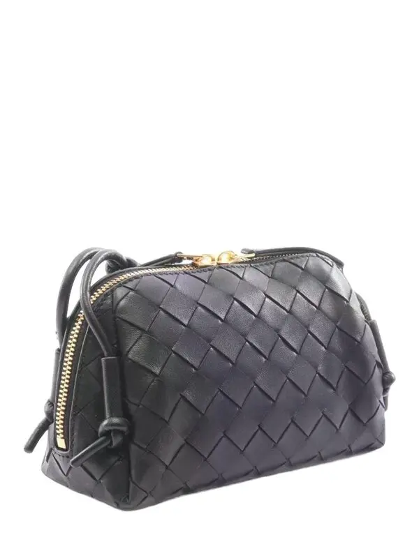 Bottega Veneta Intrecciato Shoulder Bag - Black