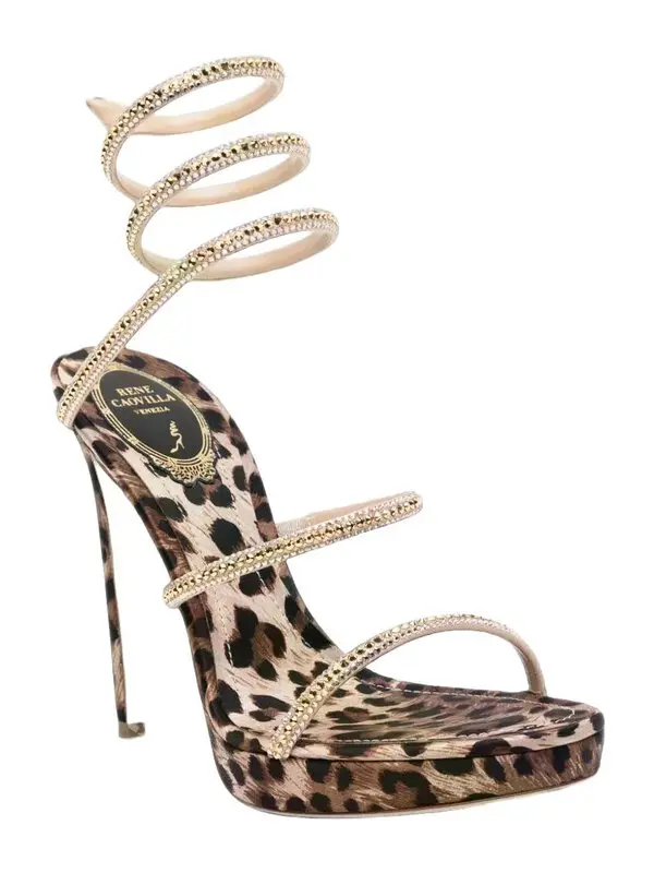 Rene Caovilla 105mm Cleo Sandals - Neutrals