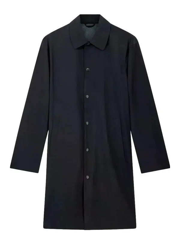 Emporio Armani Press-stud Trench Coat - Black
