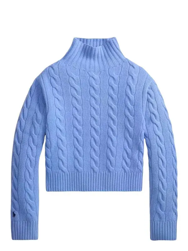 Polo Ralph Lauren Cable Knit Turtleneck Sweater - Blue