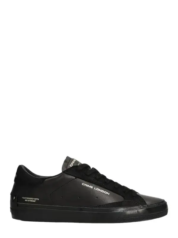 CRIME LONDON Distressed Panelled Sneakers - Black