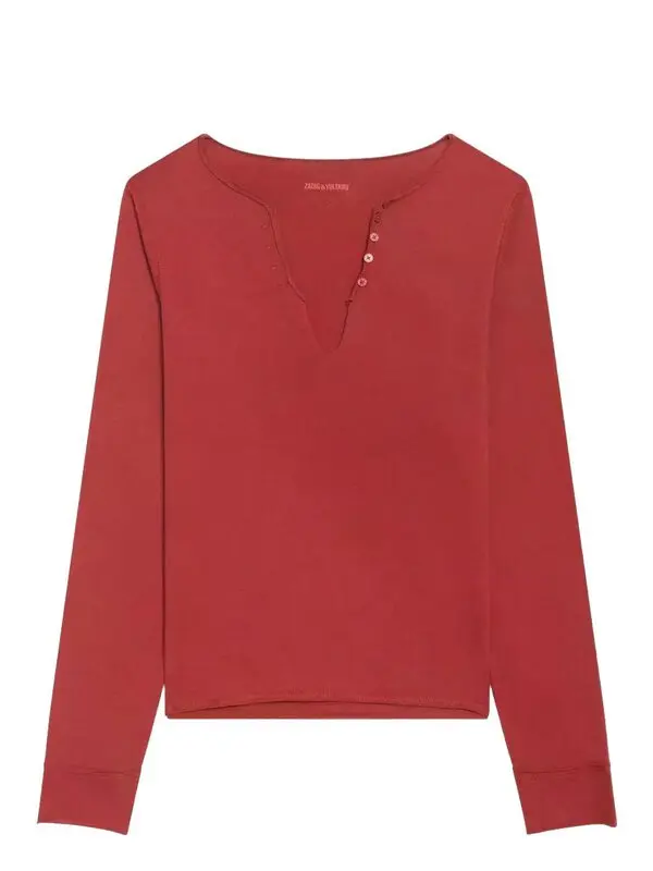 Zadig&Voltaire Embellished Long-sleeve T-shirt - Red