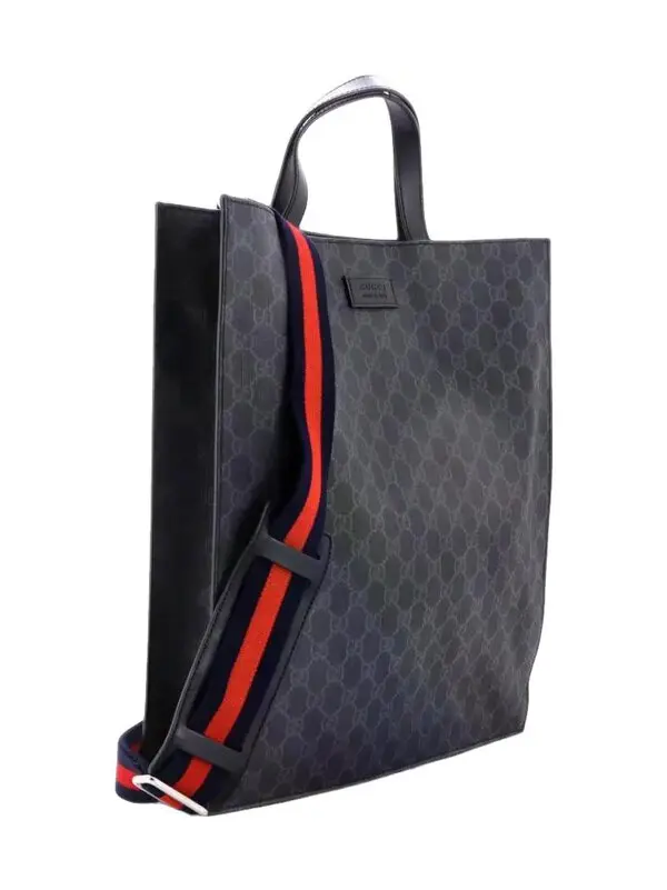 Gucci Gg Coated Canvas Tote Bag - Black