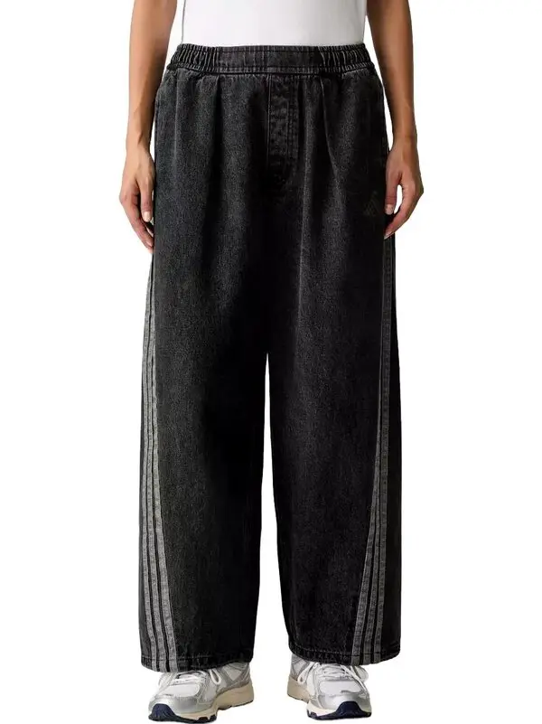 Adidas Stadium Washed Denim Loose Jeans - Black