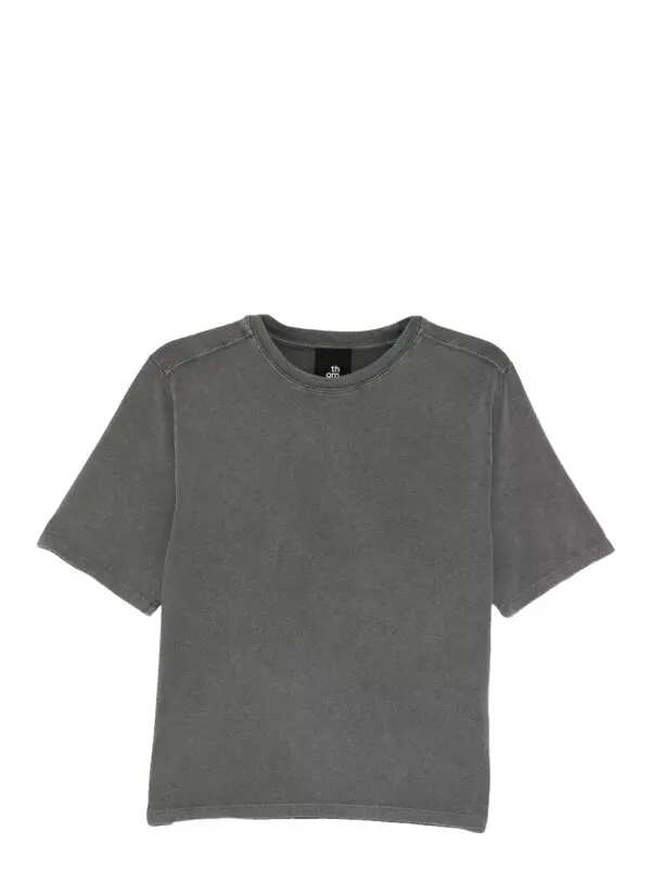 THOM KROM Cold-dye Embroidered T-shirt - Grey