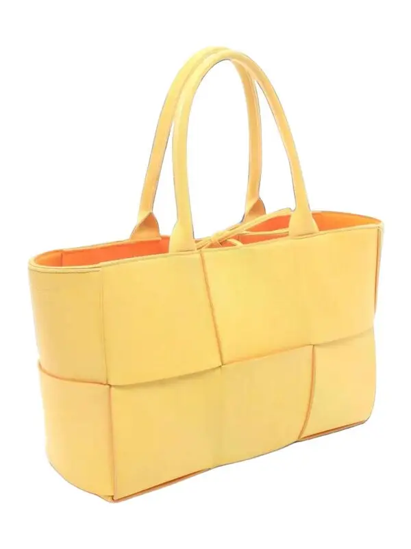 Bottega Veneta 2000s Small Arco Leather Tote Bag - Yellow