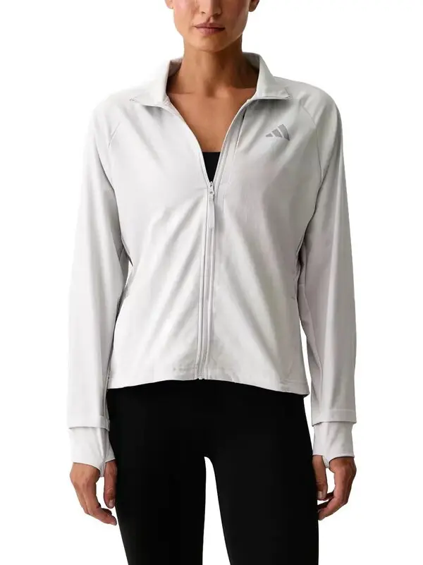 Adidas Logo-print Zip-up Jacket - Grey