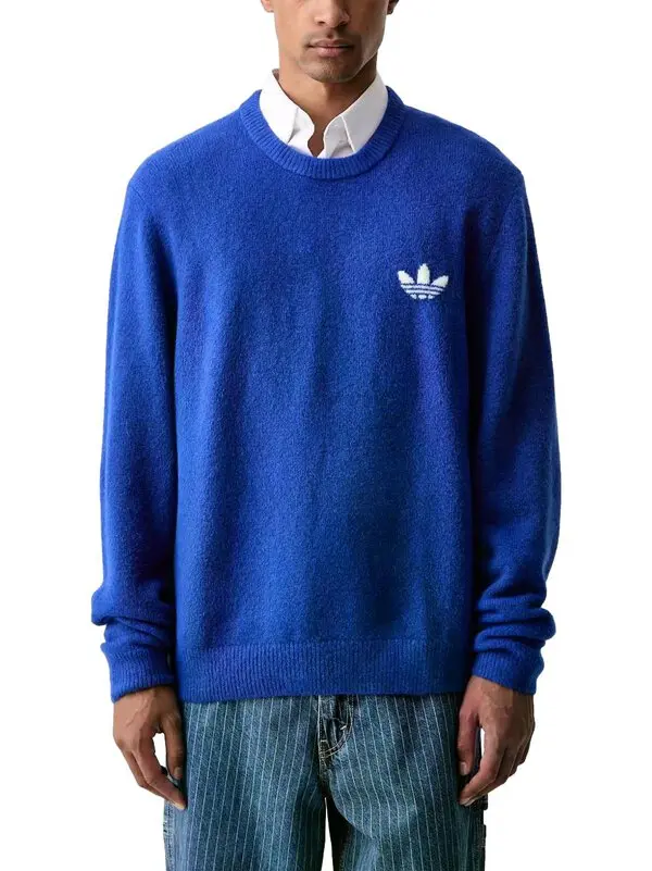 Adidas Trefoil Essentials Knit Sweater - Blue