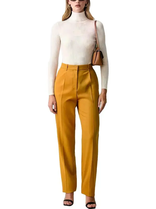 Elisabetta Franchi Logo-embroidered Ribbed-knit Sweater - Neutrals