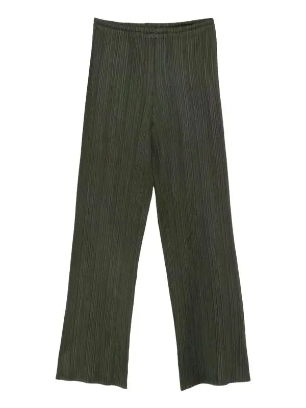 Issey Miyake Plissé-effect Trousers - Green